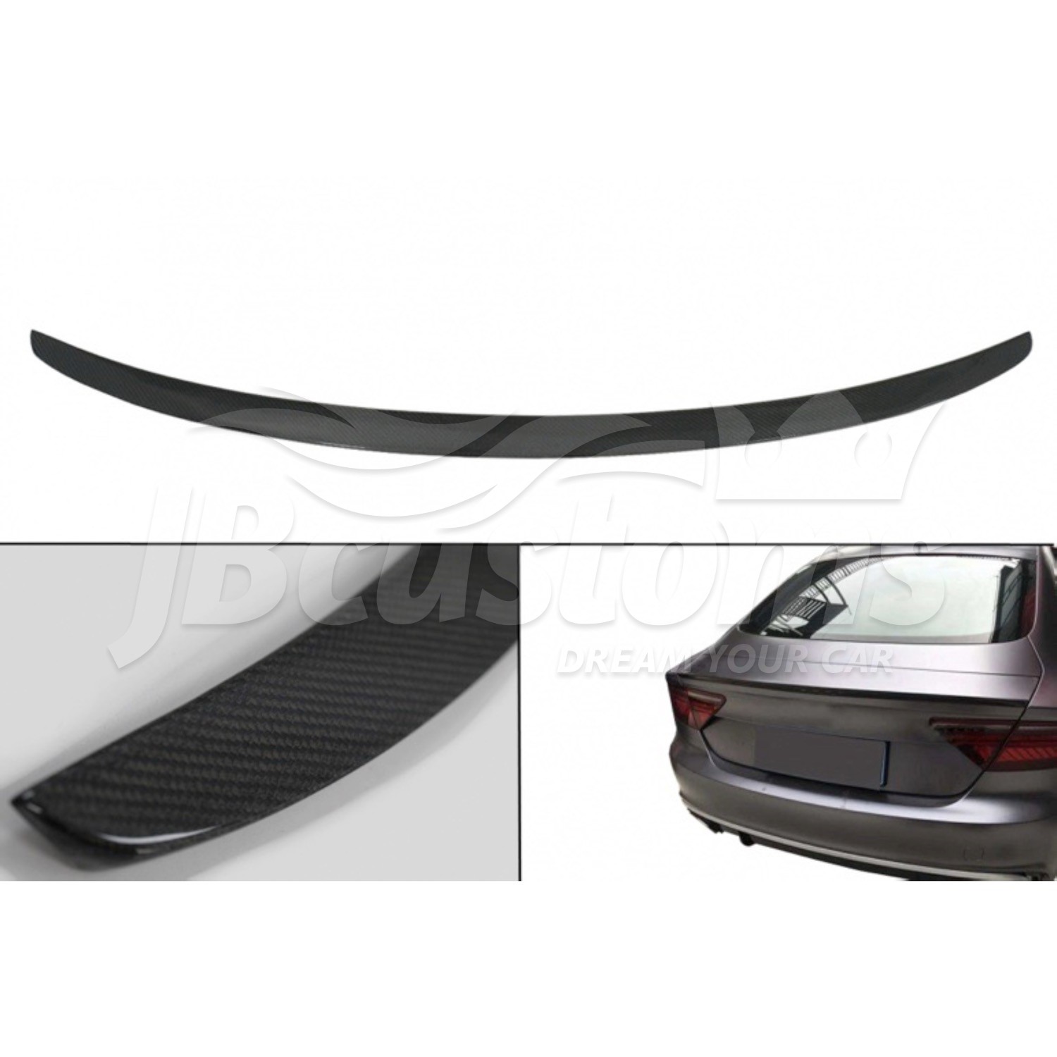 JBCustoms - Trunk Boot Lid Spoiler suitable for AUDI A7 4G8 S7 RS7 ...
