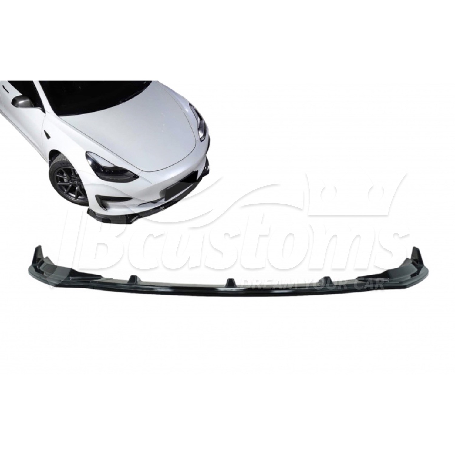 JBCustoms - Spoiler Delantero Tesla Model 3 (2017+)