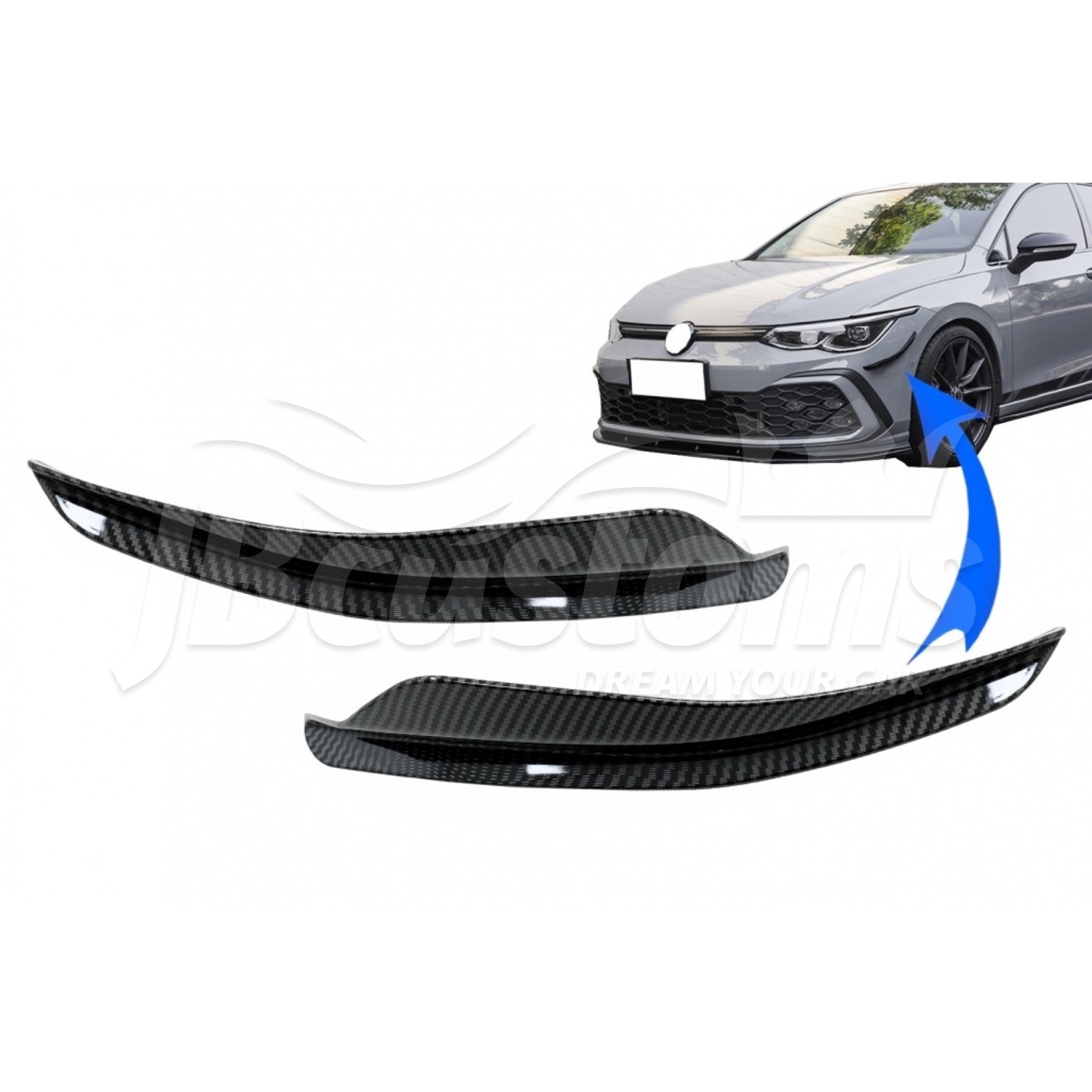 JBCustoms - Aero Flaps Delanteros Volkswagen Golf GTI 8