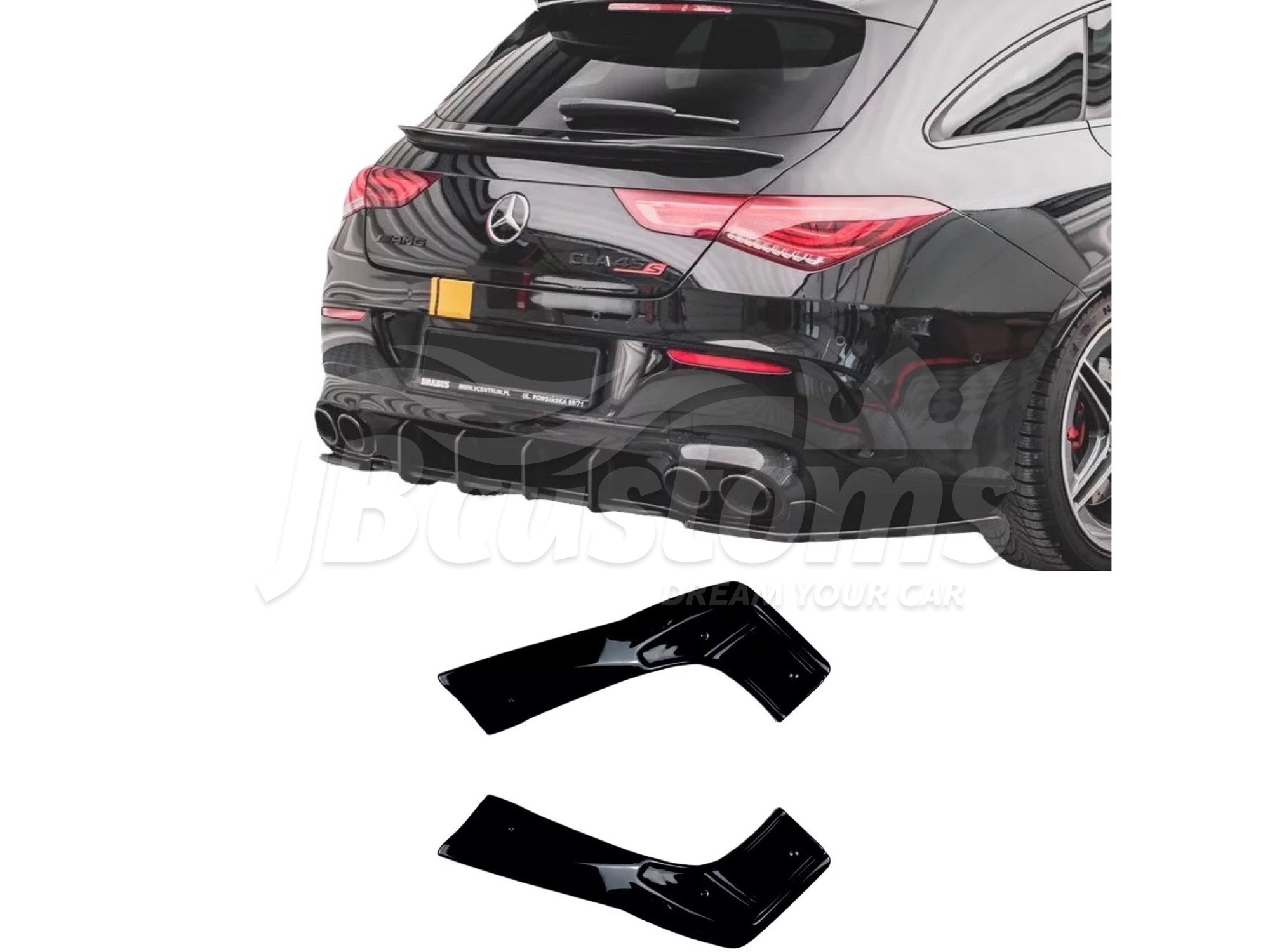 JBCustoms - Aero Flaps Rear Diffuser Mercedes-Benz CLA 45s AMG C118