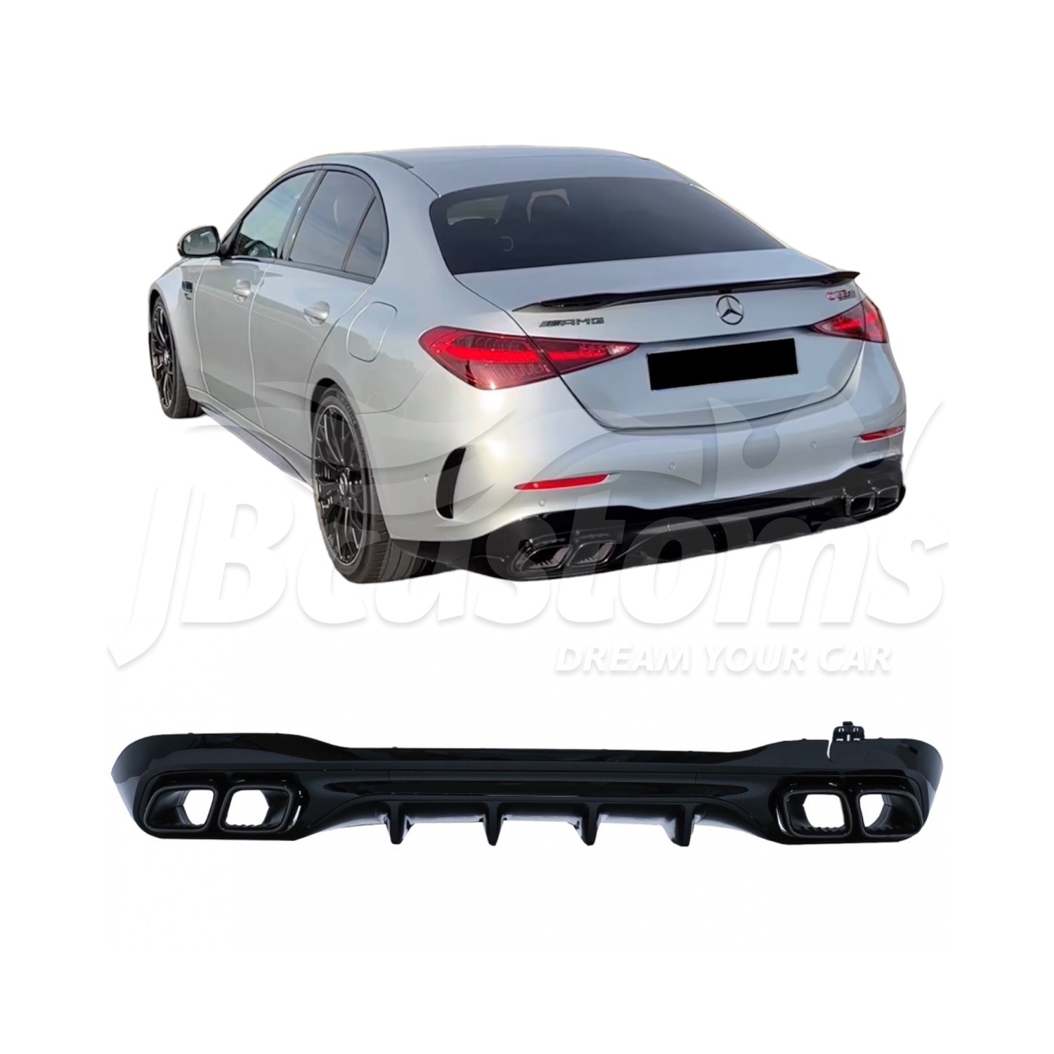 JBCustoms - C63 S E Rear Diffuser