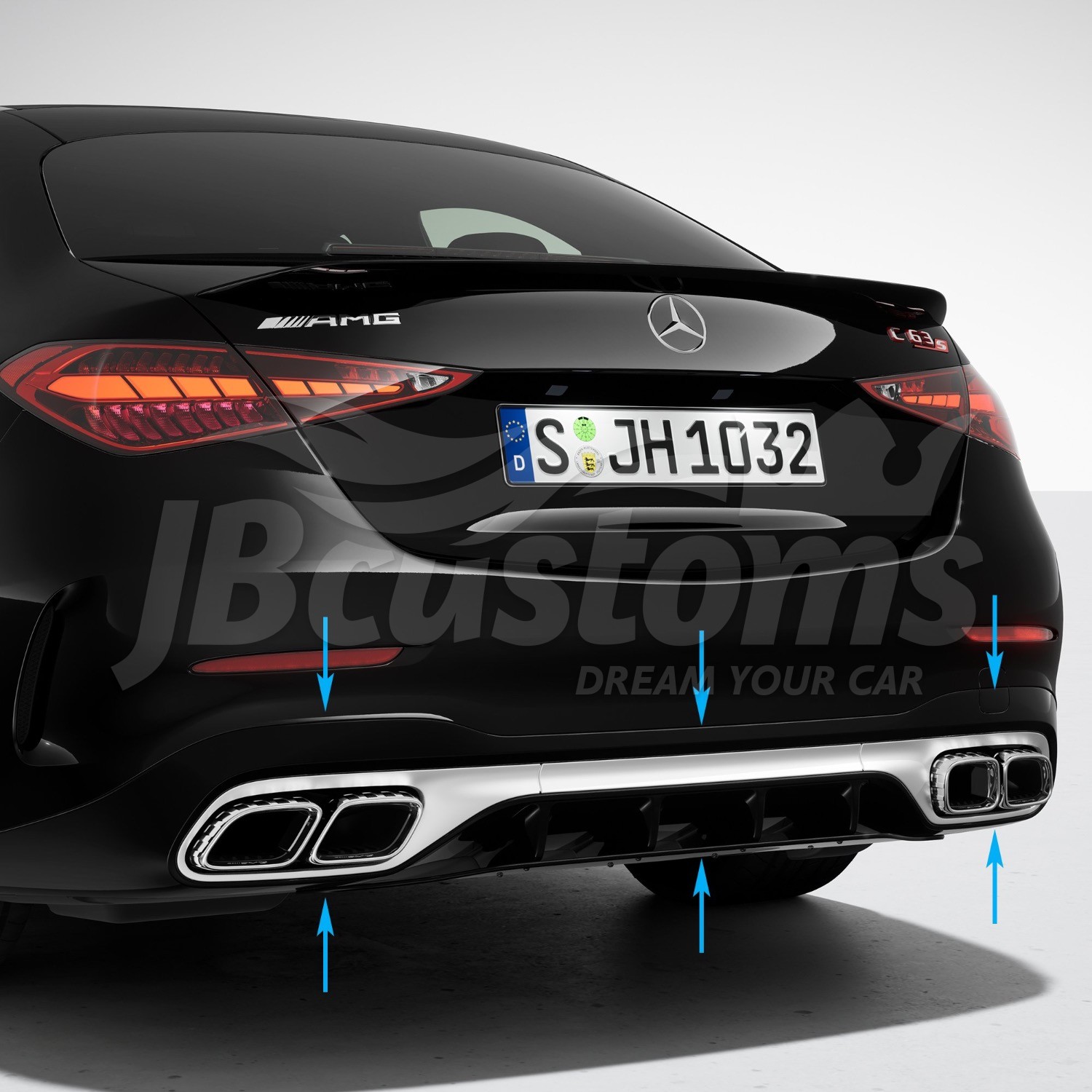 JBCustoms - Difusor Trasero C63S E Performance