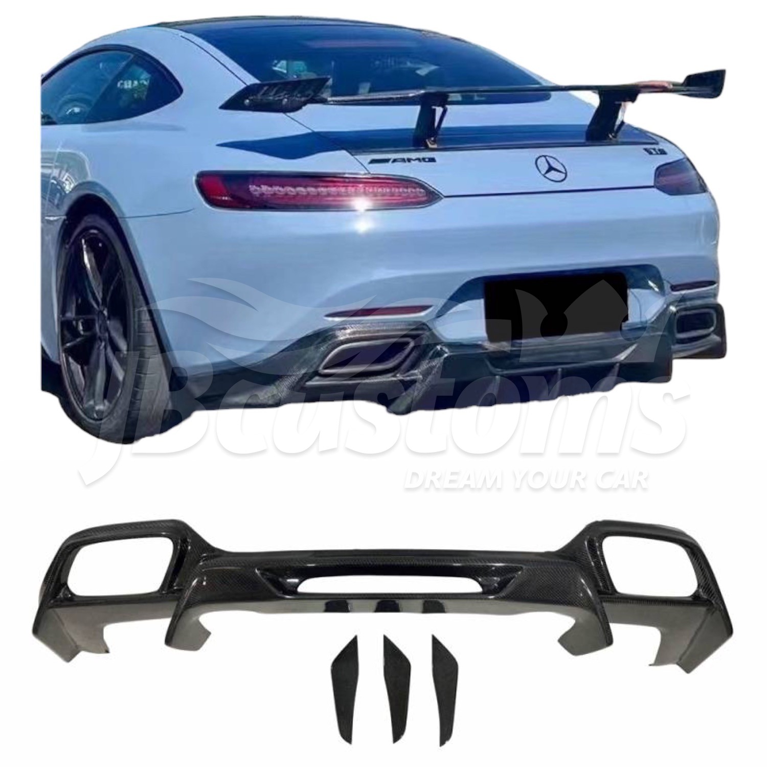 JBCustoms - Rear Diffuser AMG GT