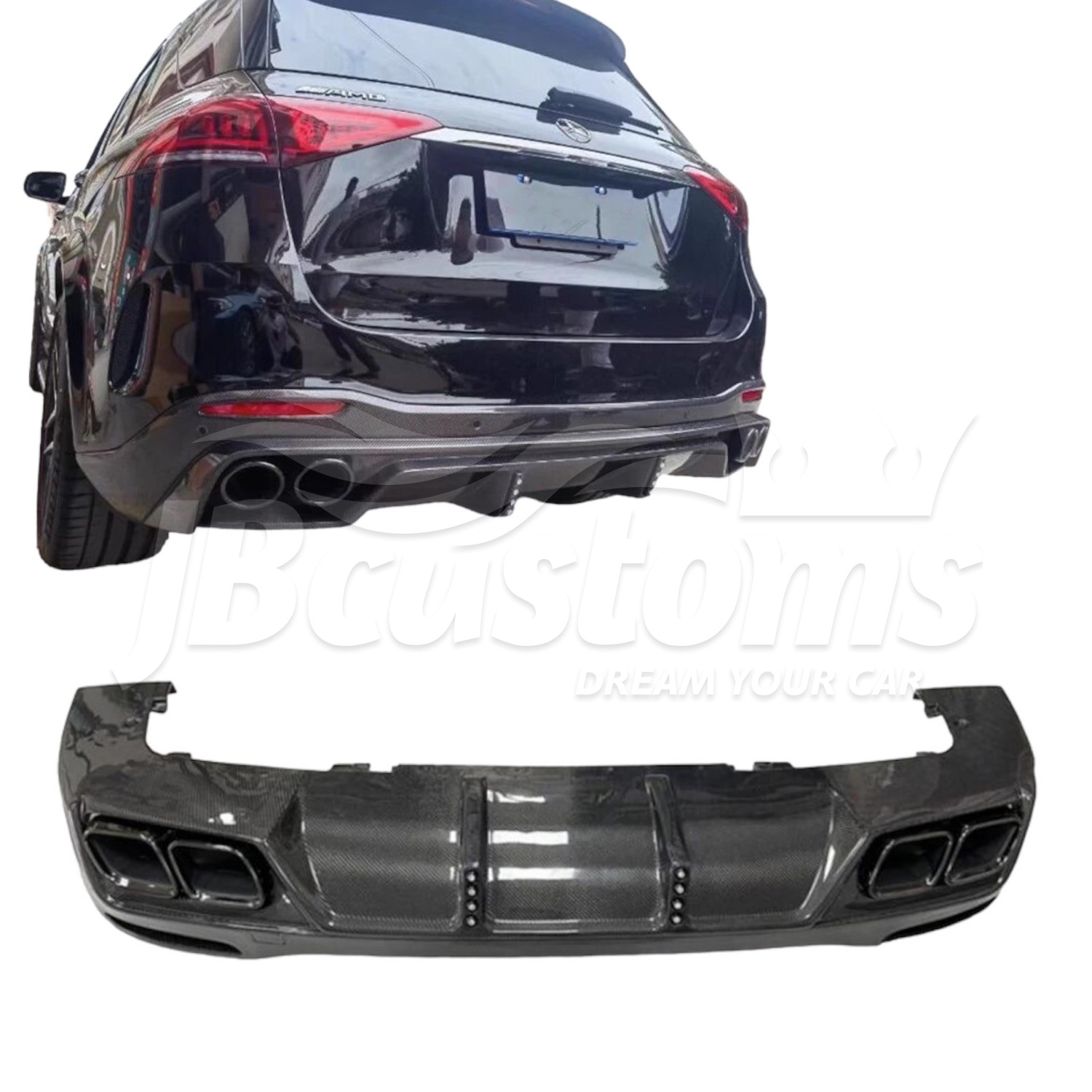 JBCustoms - Rear Diffuser GLE 63