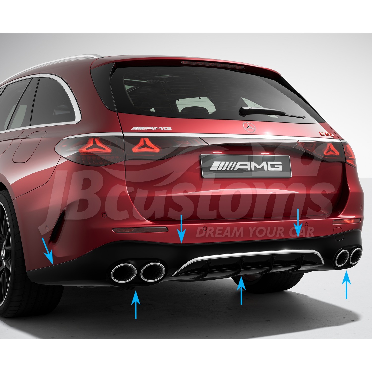 JBCustoms - E53 Rear Diffuser